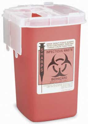 Sharps Disposal Phlebotomy Container | Masune First Aid & Safety